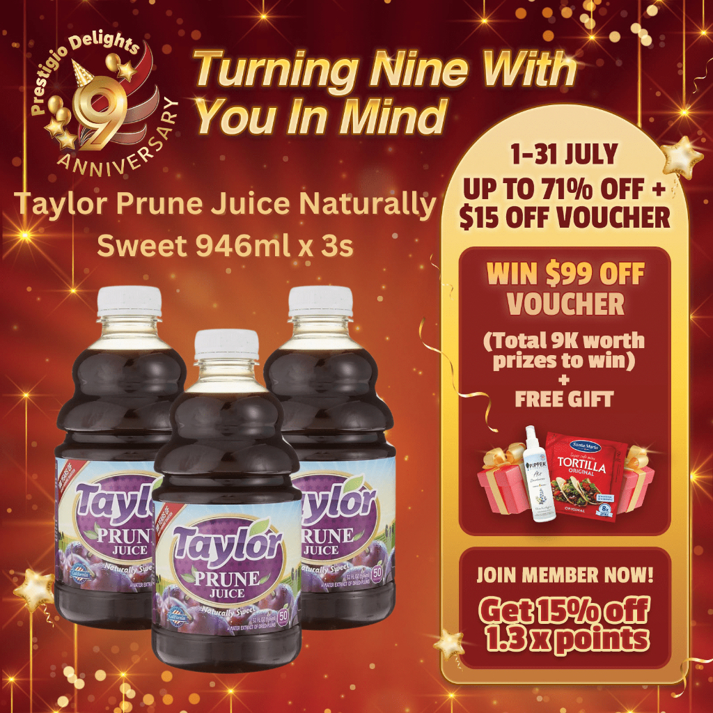 Taylor Prune Juice Naturally Sweet 946ml Bundle of 3 | Shopee Singapore