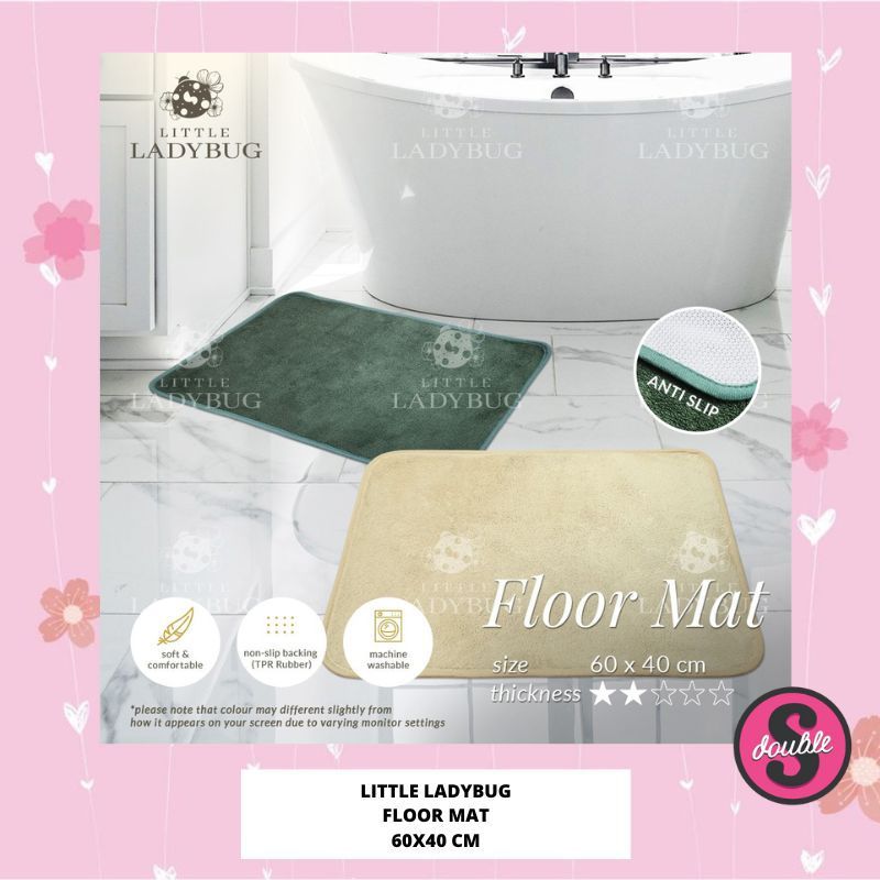 Little Ladybug Bath Rug Floor Mat Carpet Door Mat 60cm x 40cm | Shopee ...