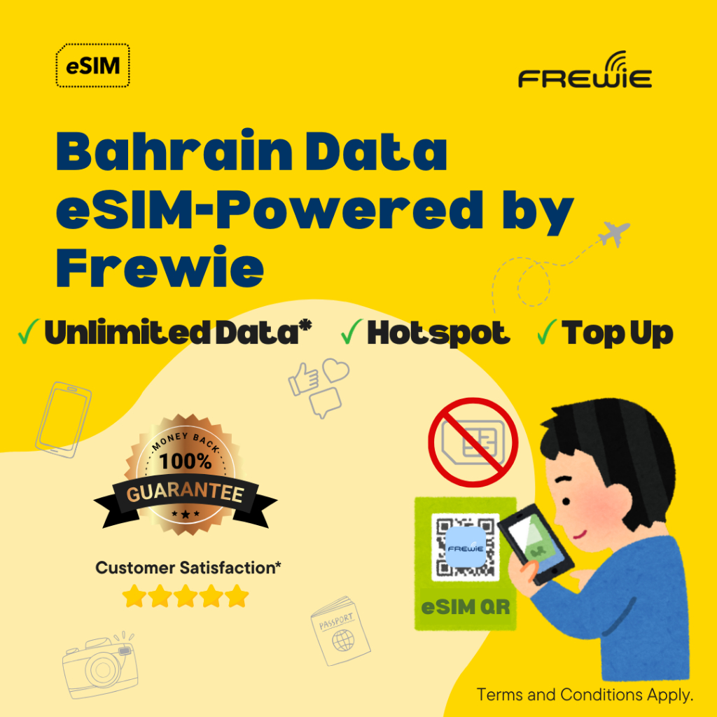 Bahrain eSIM Data Roaming | High-Speed Data| Topup Available | QR Code ...