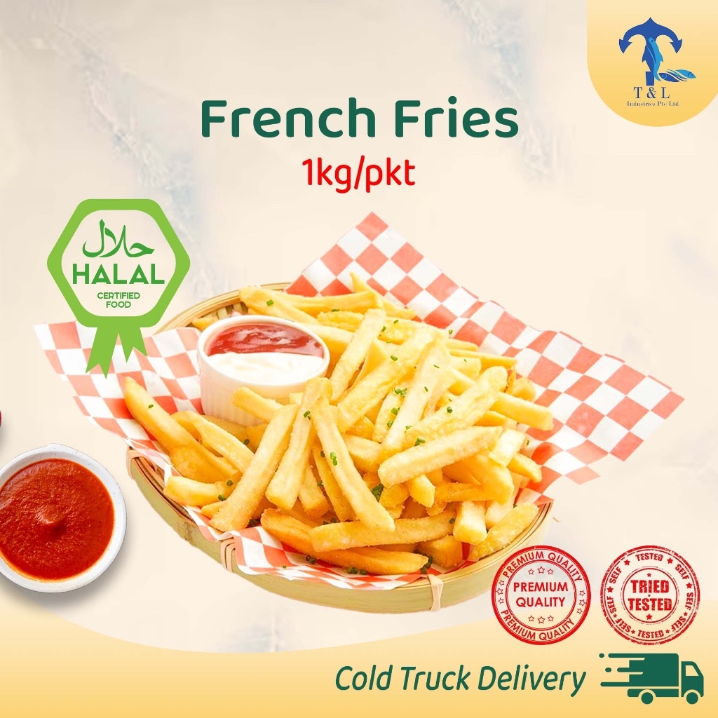 Halal Frozen French Fries 1kg/pkt | 炸薯条 | Shopee Singapore