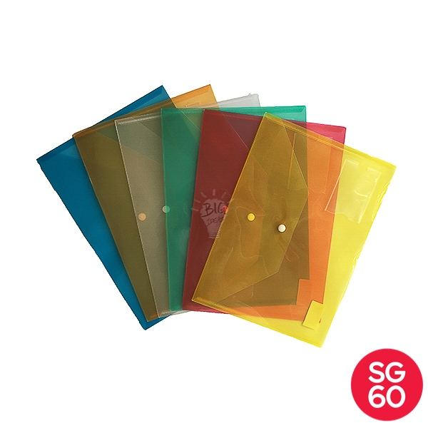 [SG] A4 Button File with Card Slot Envelope File Document | Shopee ...