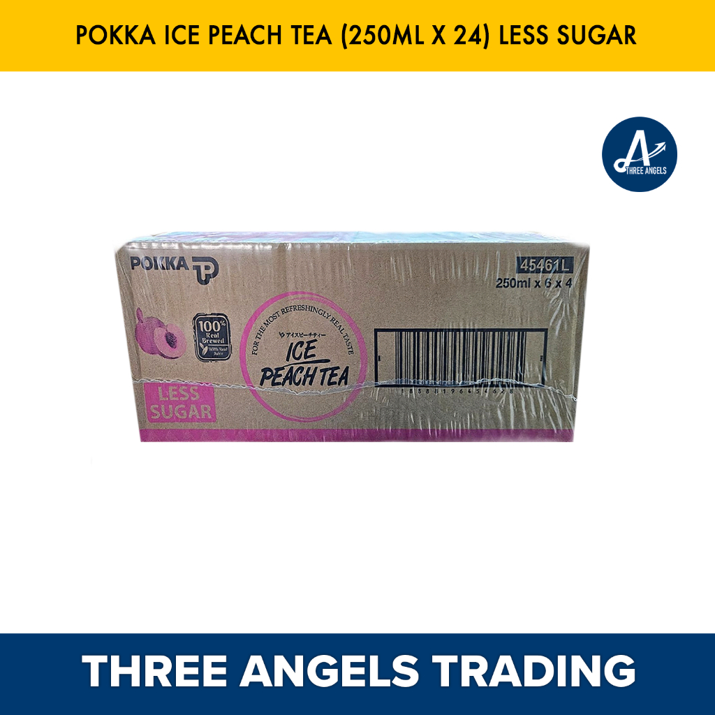 Pokka Ice Peach Tea (250ml x 24) Less Sugar | Shopee Singapore