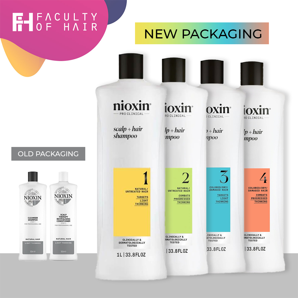 New Nioxin Shampoo/Nioxin Conditioner Salon Professional (1000ml ...