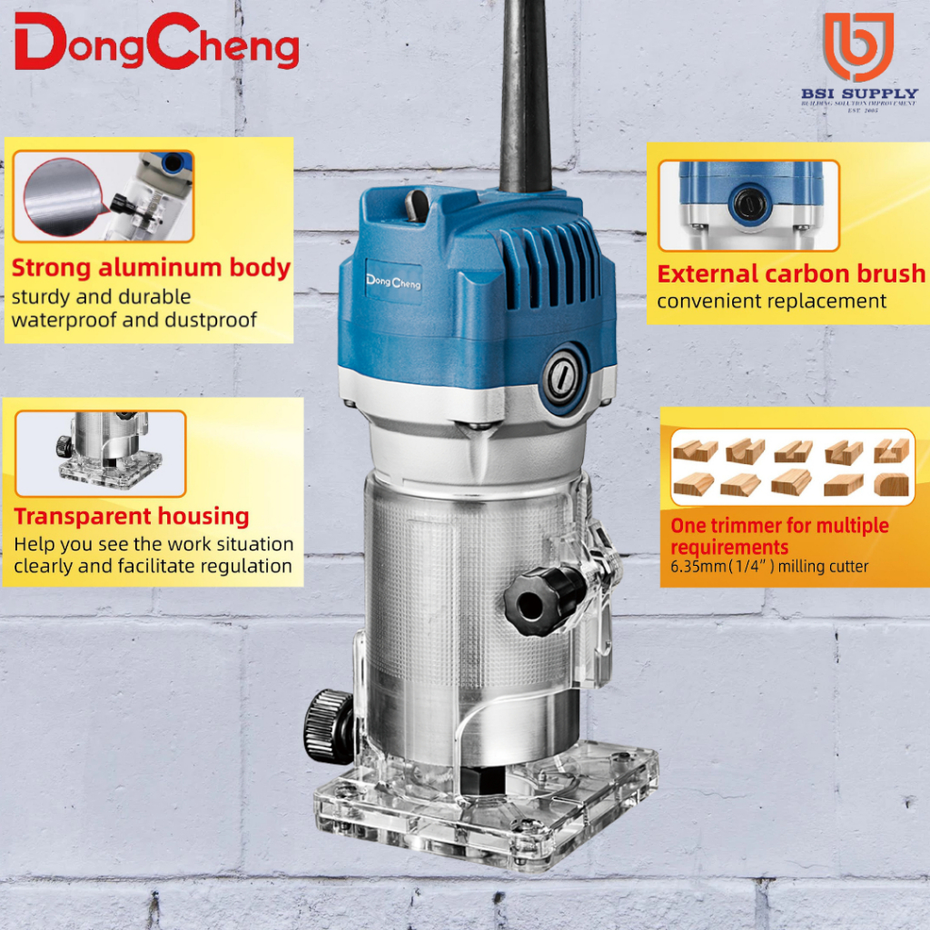 (SG STOCK) Dong Cheng 530W Wood Trimmer / Wood Router 550W (BDC8091-04 ...