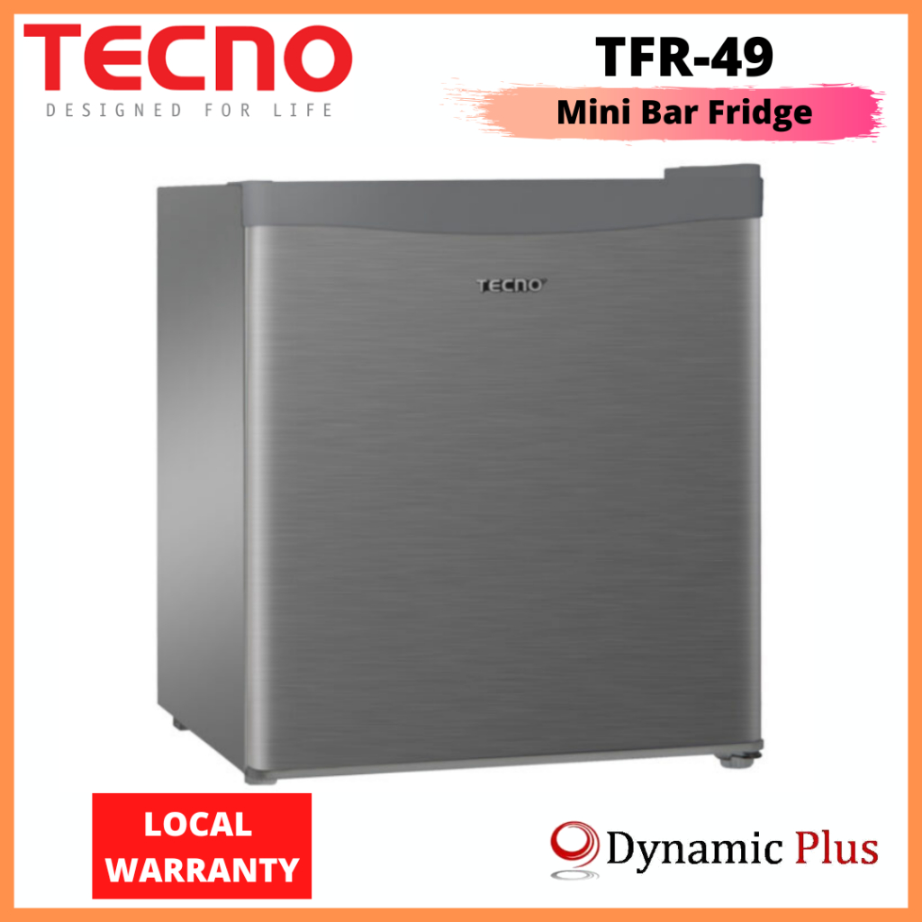 Tecno TFR-49V2 Mini Bar Fridge with Stainless Steel Look- 48L | Shopee ...