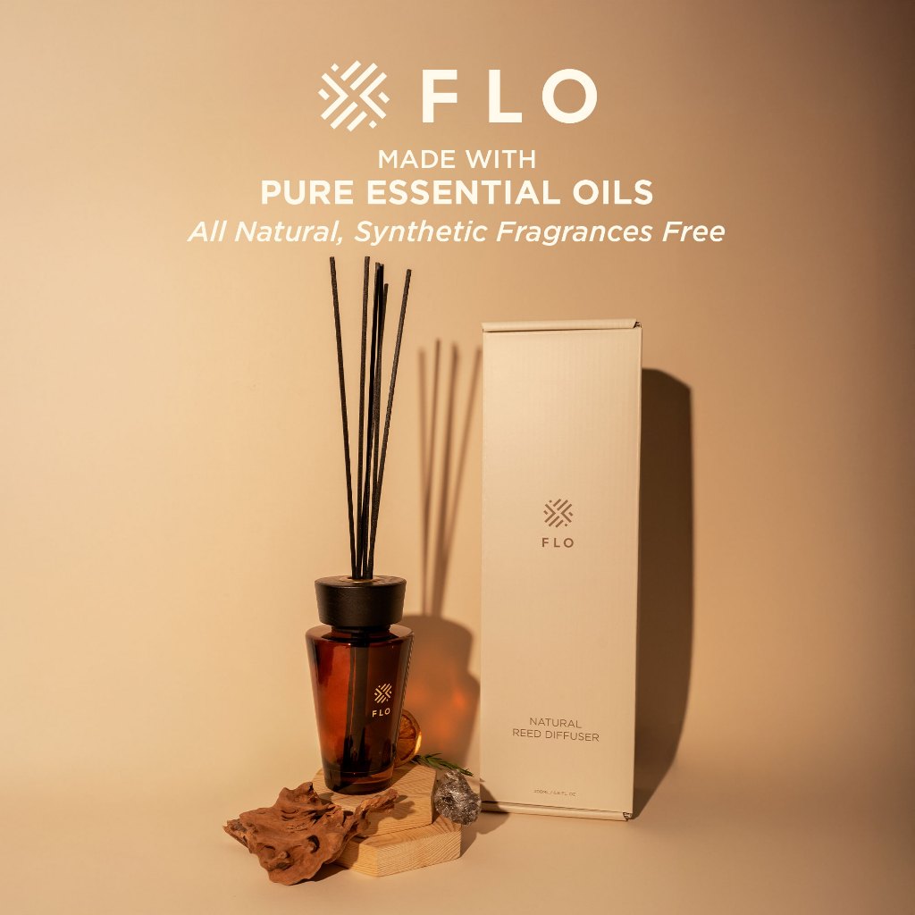FLO Natural Reed Diffuser 200ml - Free from alcohol, synthetic ...