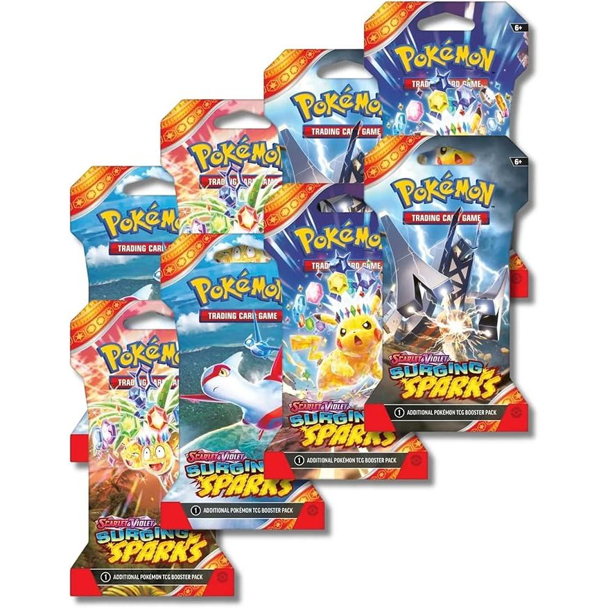 Pokémon TCG SV8 Surging Sparks Sleeved Booster Packs - Random Artwork ...