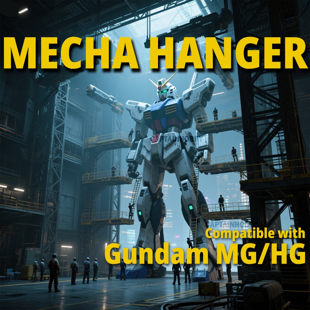 Mecha Maintenance Dock Hanger with 16 Crew –Fits MG HG 1/100 1/144 ...