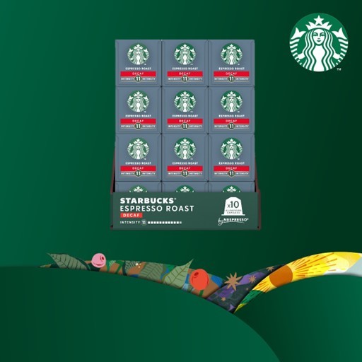 STARBUCKS® Espresso Roast Decaf by NESPRESSO® coffee capsules CARTON ...