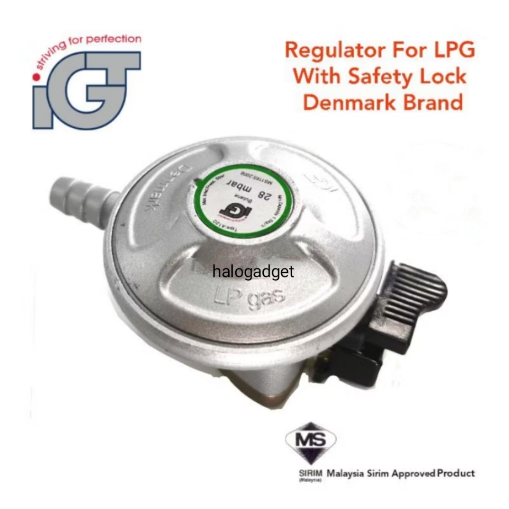 IGT Type A120 Gas Regulator for LPG W/O EFV With SAFETY LOCK (Denmark ...