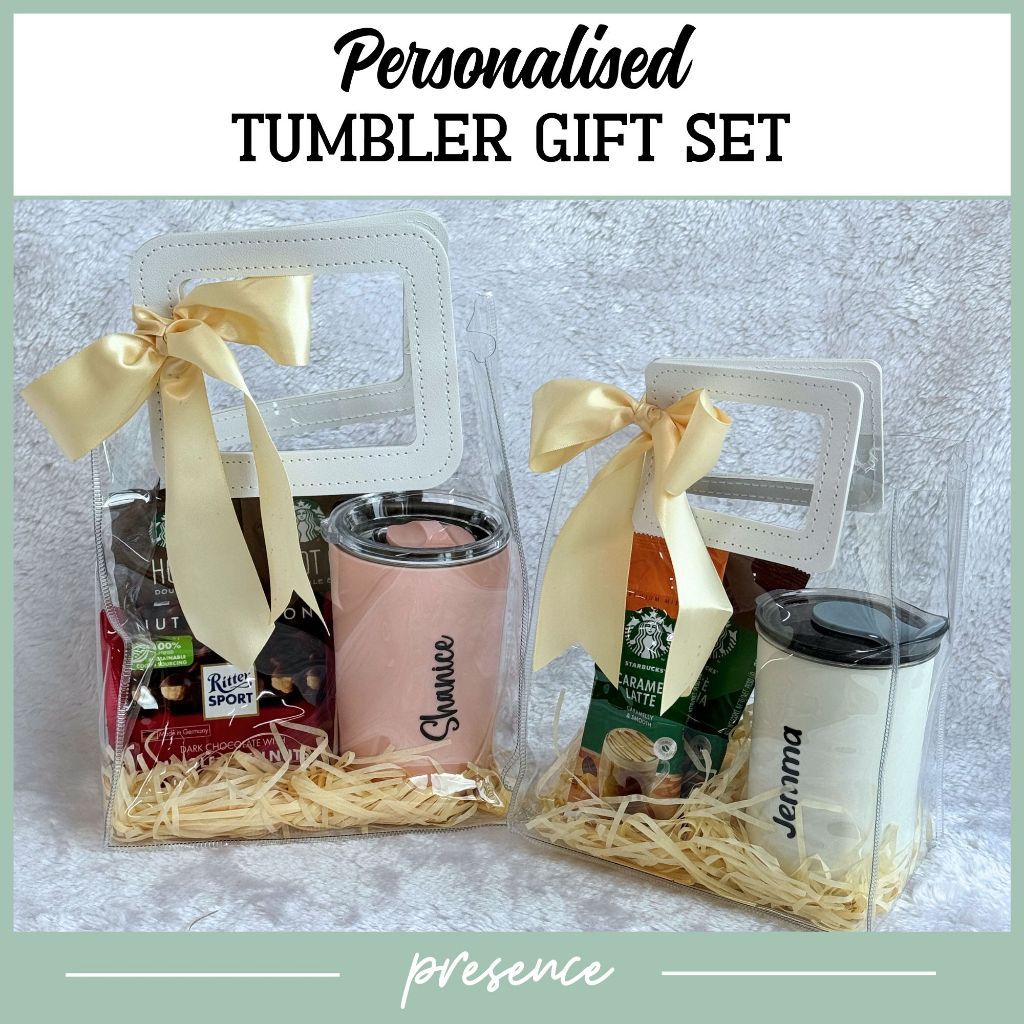 Personalised Tumbler Gift Set with Name Customised Name Christmas Gift ...