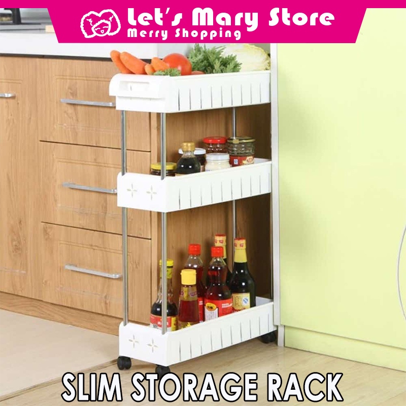 Slim Storage Rack / Organizer Movable Kitchen Bathroom / Let's Mary ...