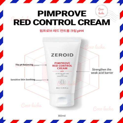 Korea Zeroid Red Control Red Spot Cream PH4 80ml Hypoallergenic Ph ...