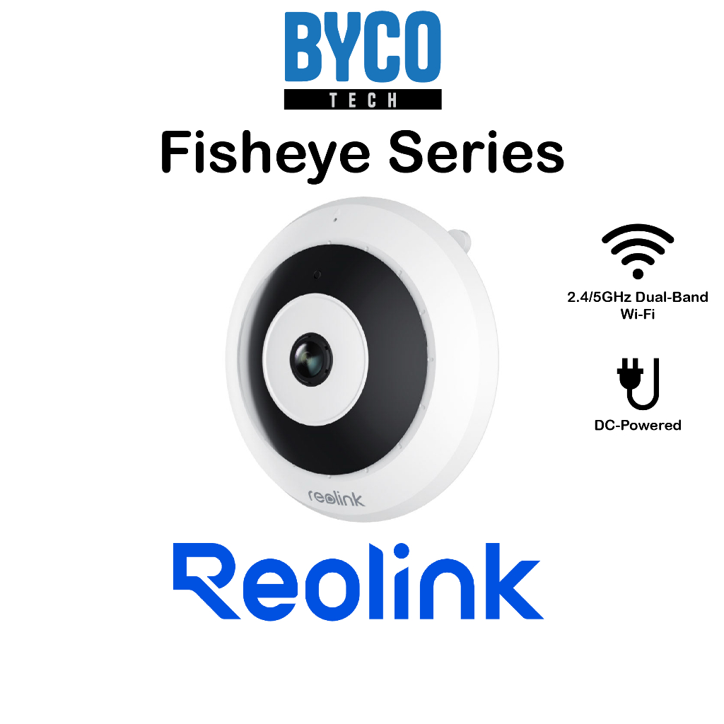 Reolink Fisheye Series 2.4/5GHz WiFi 2K+ 6MP 360° Panorama Indoor ...
