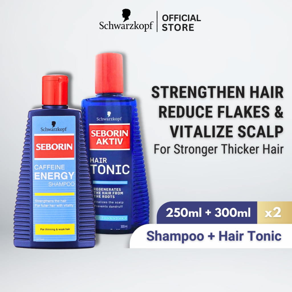 [Bundle of 2] Schwarzkopf Seborin Caffeine Energy Shampoo (250ml) and ...
