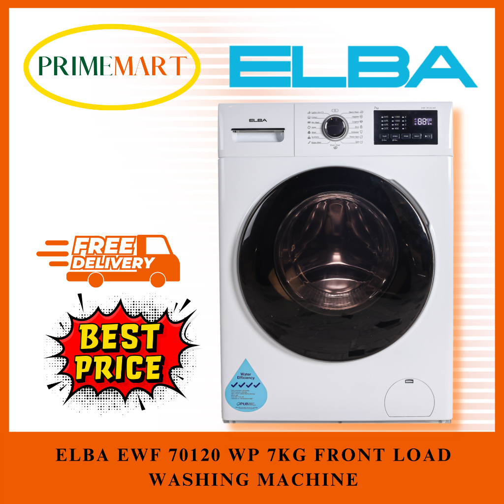 ELBA EWF 70120 WP 7KG FRONT LOAD WASHING MACHINE + 2 YEARS WARRANTY ...