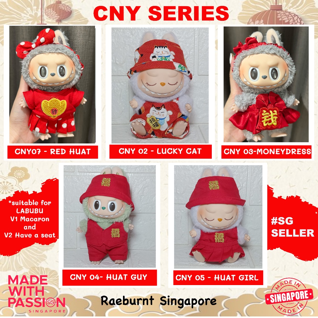 [CNY LABUBU FASHION] SG SUPPORT LOCAL/ suitable for labubu v1 and v2 ...