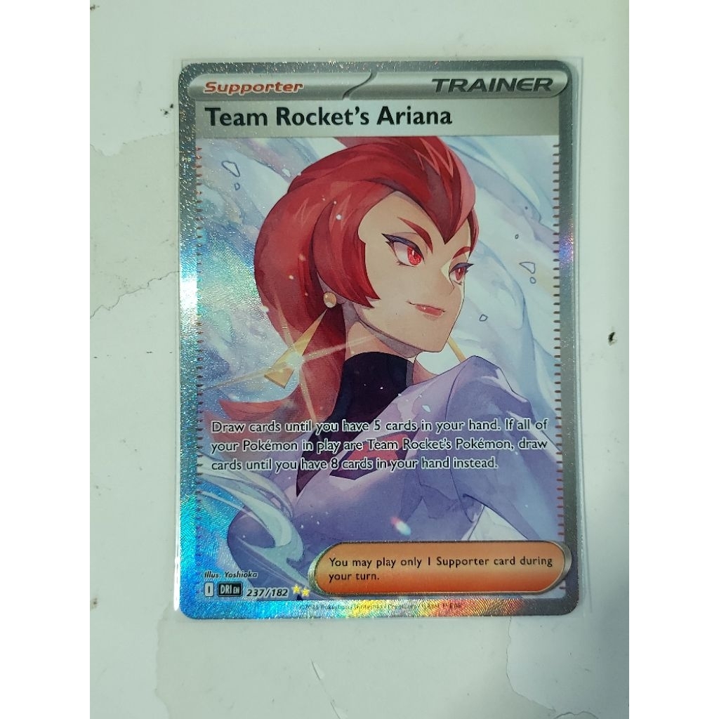 Pokemon team rocket ariana full art trainer supporter special ...