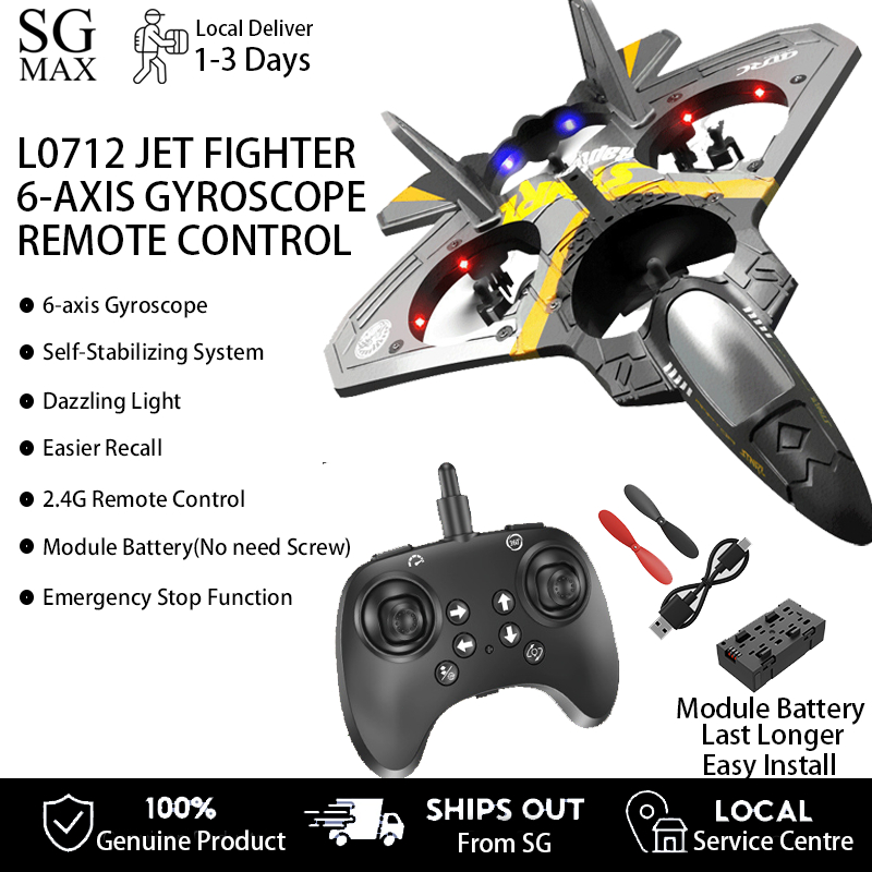 L0712 Jet Fighter Remote Control Six axis gyroscope Aircraft Foam Plane ...