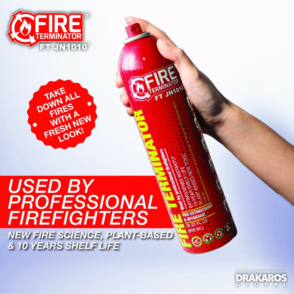 🇸🇬 Non-Toxic Fire Extinguisher - All Fire Classes A B C D E F & Lithum ...