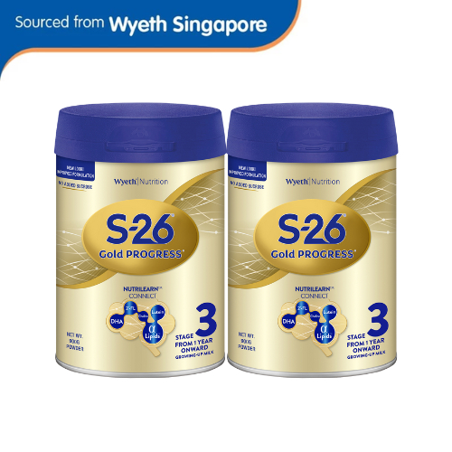 [Bundle of 2] Wyeth Nutrition S-26 Gold Progress Stage 3 Growing-up Formula (900g) | Shopee ...