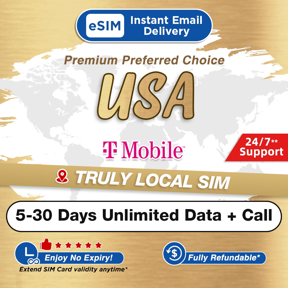 USA T-Mobile eSIM Ultimate 5-30Days Unlimited 5G/4G Data+Call | Instant ...