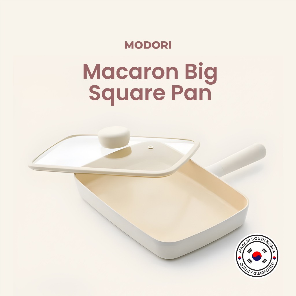 Dekorea MODORI Macaron Big Square Pan & Lid Set | Shopee Singapore