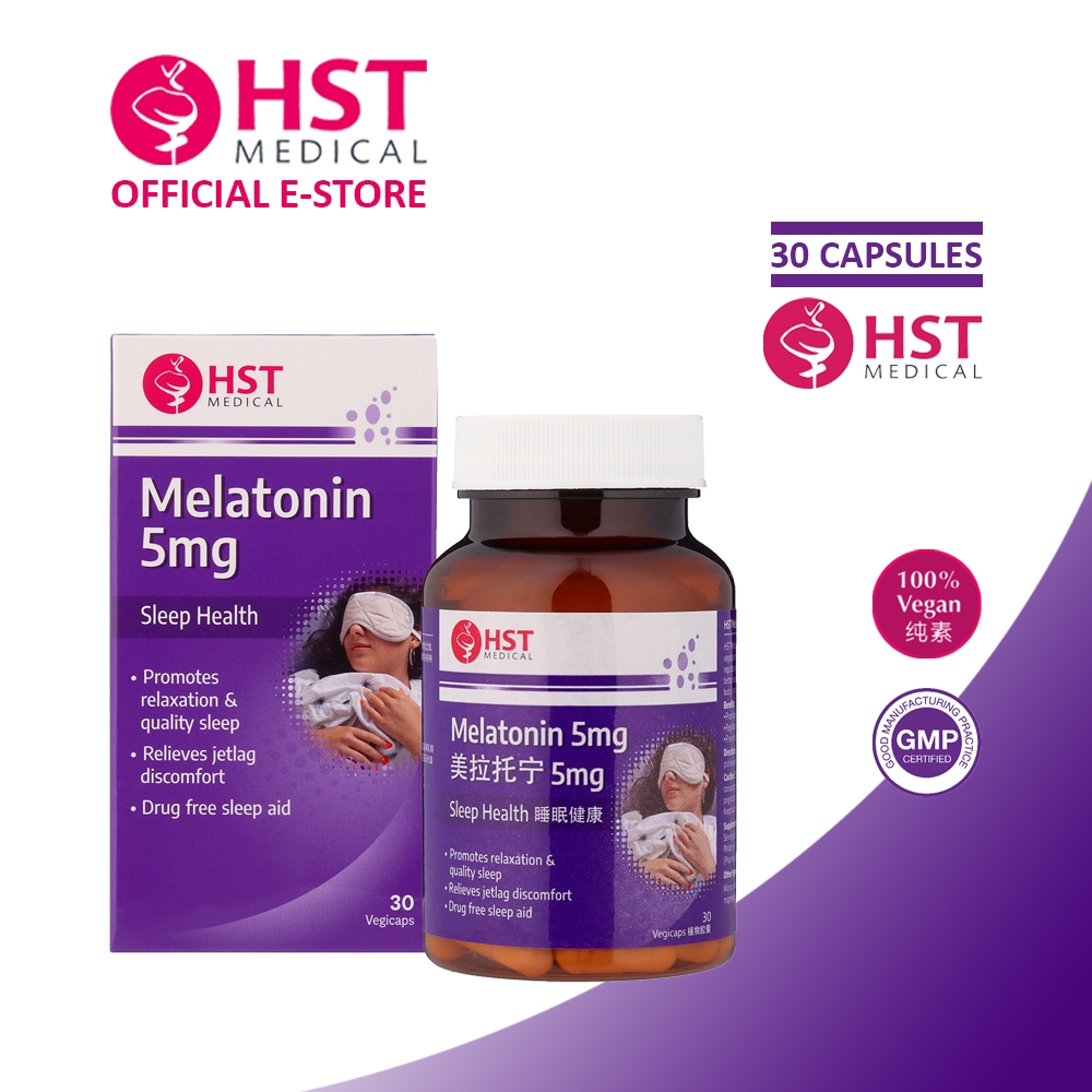 HST Medical® Melatonin 5mg - [Drug-Free][Sleep Health][Vegan] | Shopee ...