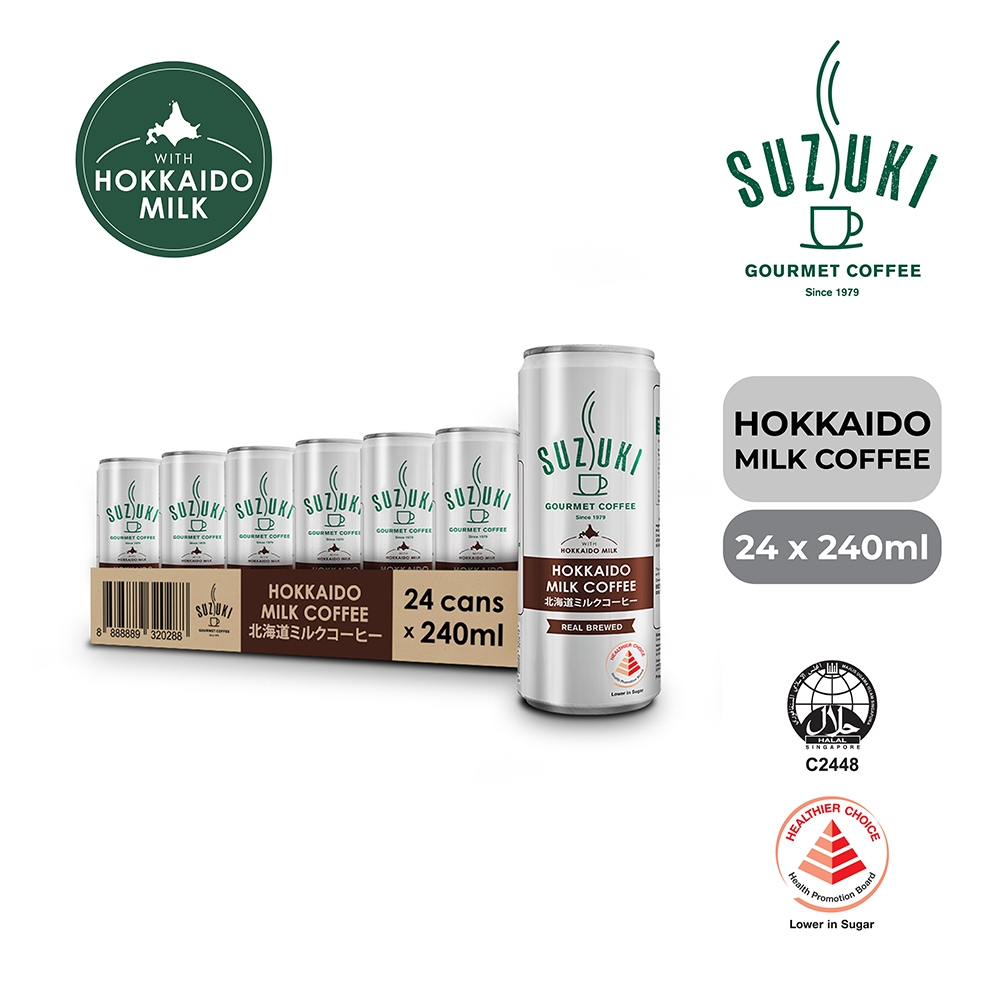 Suzuki Hokkaido Milk Coffee - 24cans x 240ml | HALAL | Shopee Singapore
