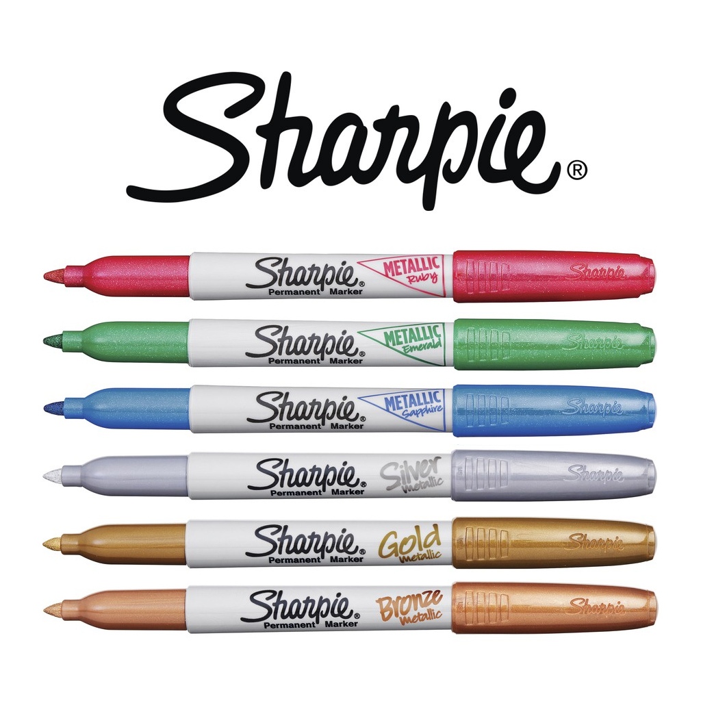 Sharpie Metallic Gold / Silver / Bronze / Ruby Red / Sapphire Blue ...