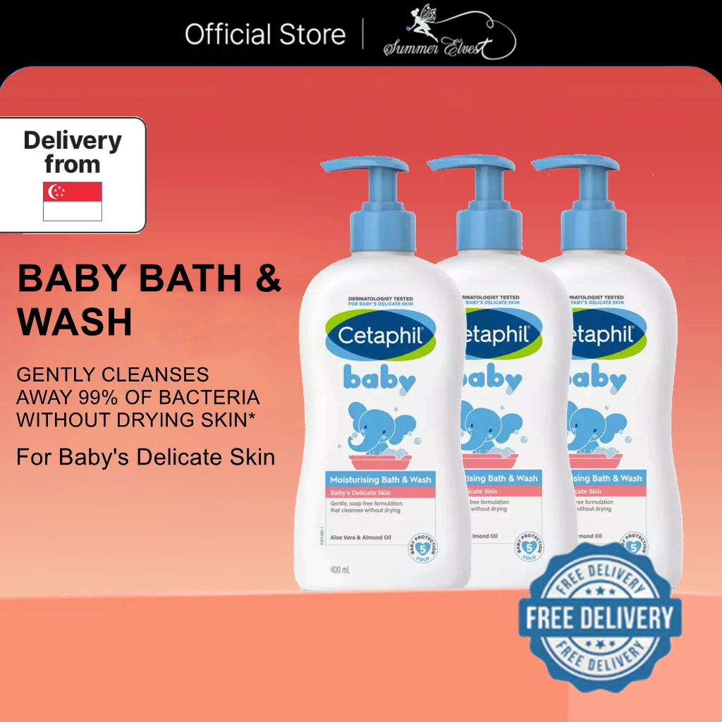【Bundle of 3】Cetaphil Baby Moisturising Bath And Wash 400ML - With Aloe ...
