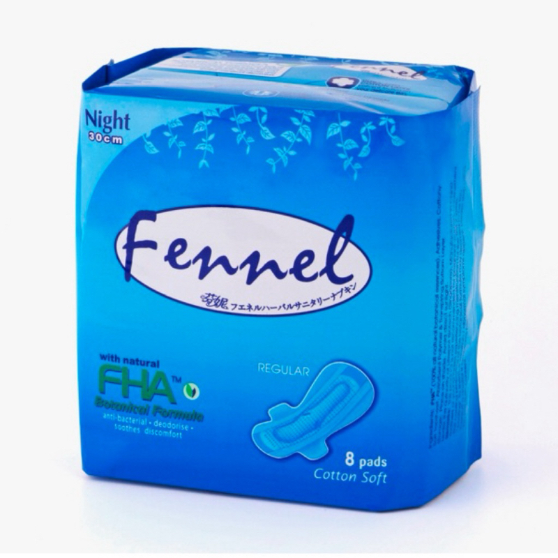 Fennel Herbal Cottony Night Sanitary Pad 8s 30cm Antibacterial ...