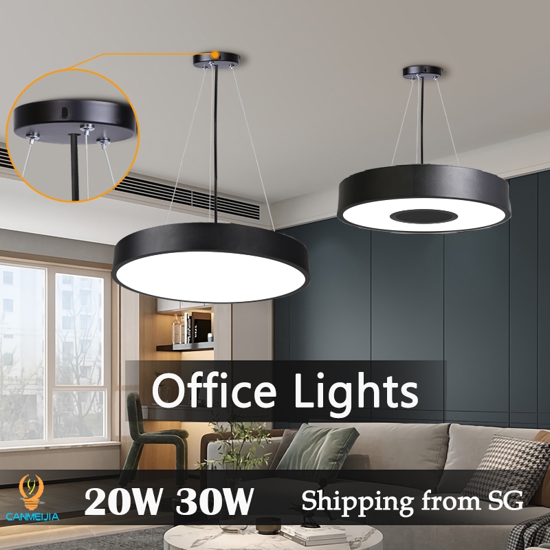 Office Led Ceiling Lamp Round Chandelier Ceiling Light Modern 20W 30W ...