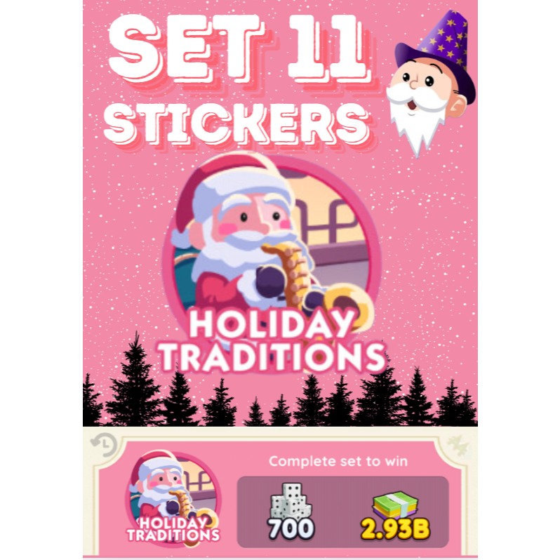 Monopoly Go stickers Set 11 Holiday Traditions All stickers | Shopee ...