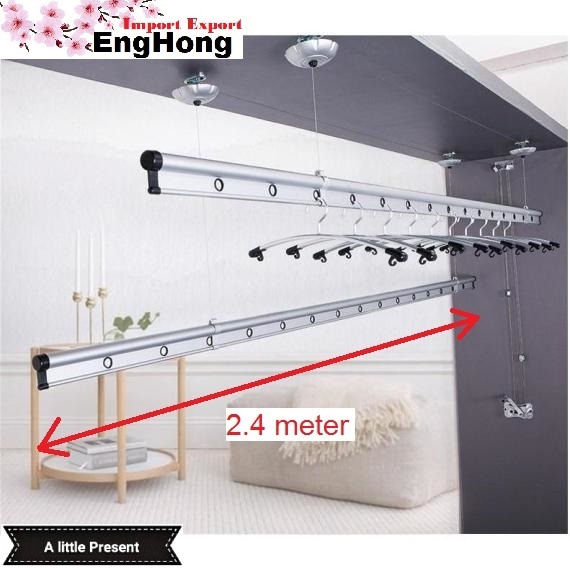 Cloth Drying Ceiling Wall Mount Rack Hanger, drying rack, ceiling ...