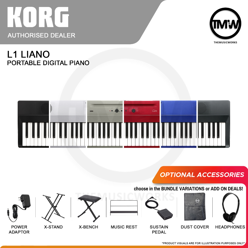 Korg L1 Liano 88-key Digital Piano Semi Weighted Keys Beginner Portable ...
