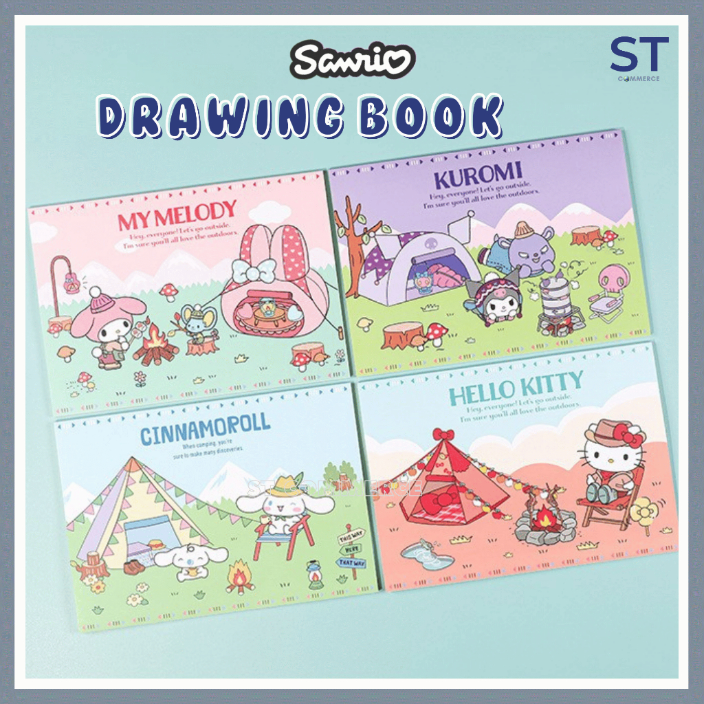 Sanrio Characters Paint Painting Book A4 Size Drawing Book (30 Sheets x ...