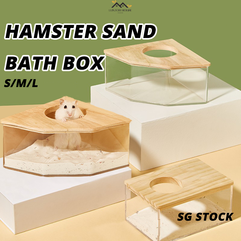 {SG} Transparent Hamster Sand Box Hamster Accessories Hamster Sand Bath ...
