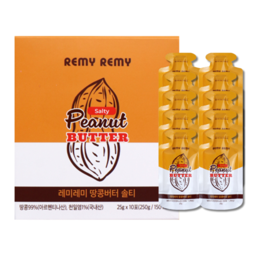 [REMI REMI] Squeezeable Peanut Butter 1BOX x 10pcs(25g) | Shopee Singapore