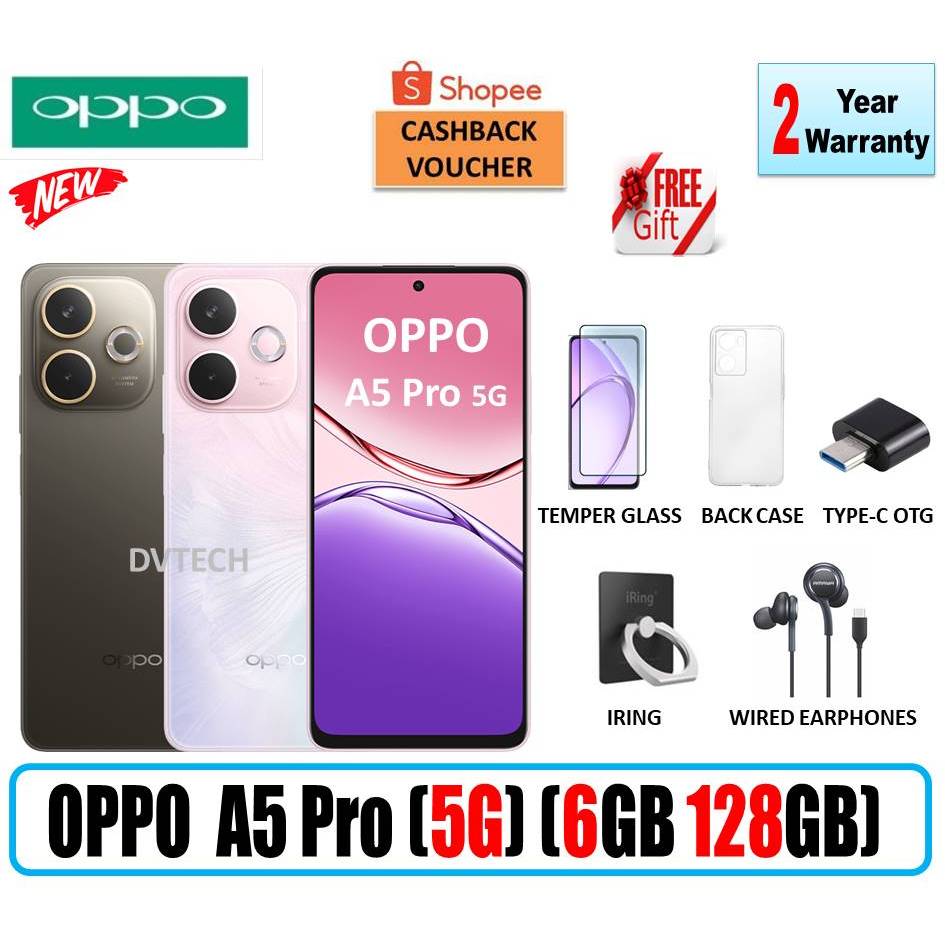 2025 Model - OPPO A5 Pro 5G | 6GB RAM 128GB ROM | Local Set with 2 Year ...