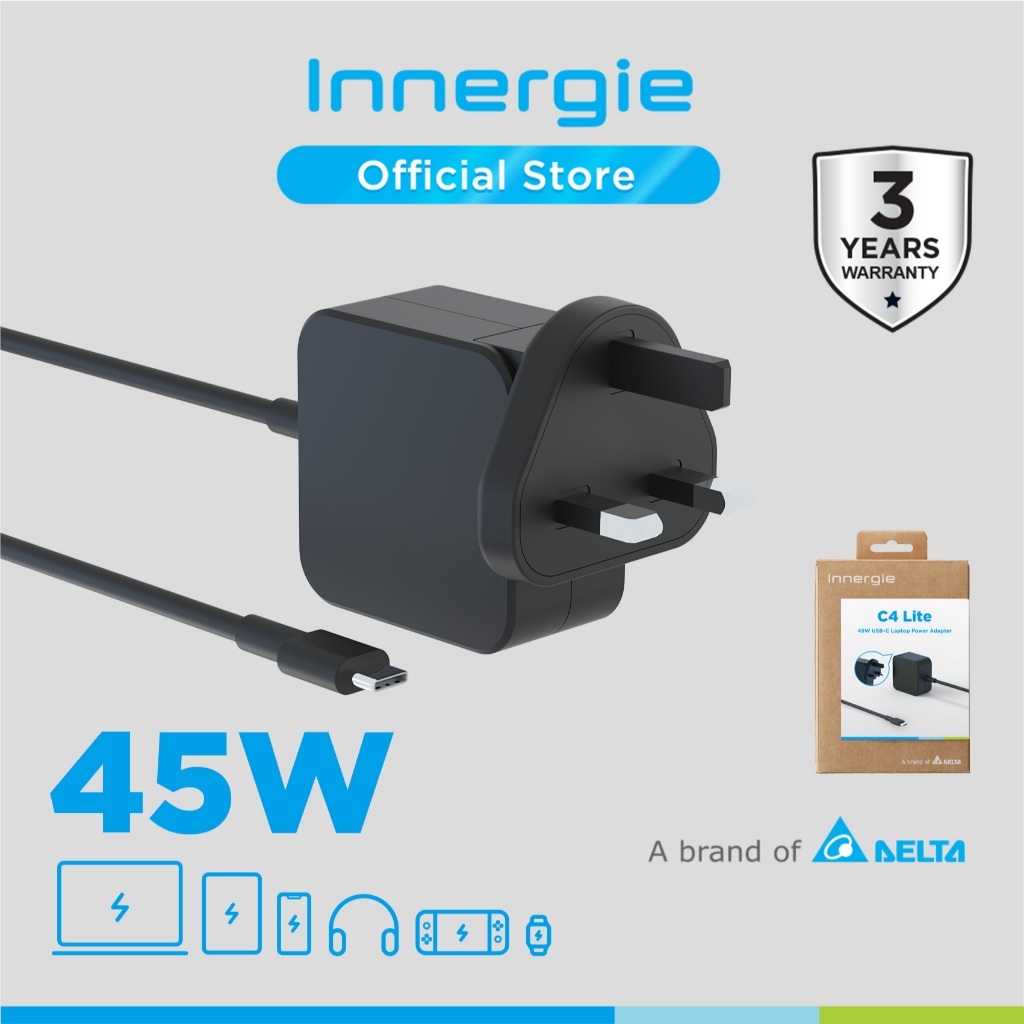 Innergie C4 Lite Laptop Charger 45W USB-C Type-C PD Fast Charging ...
