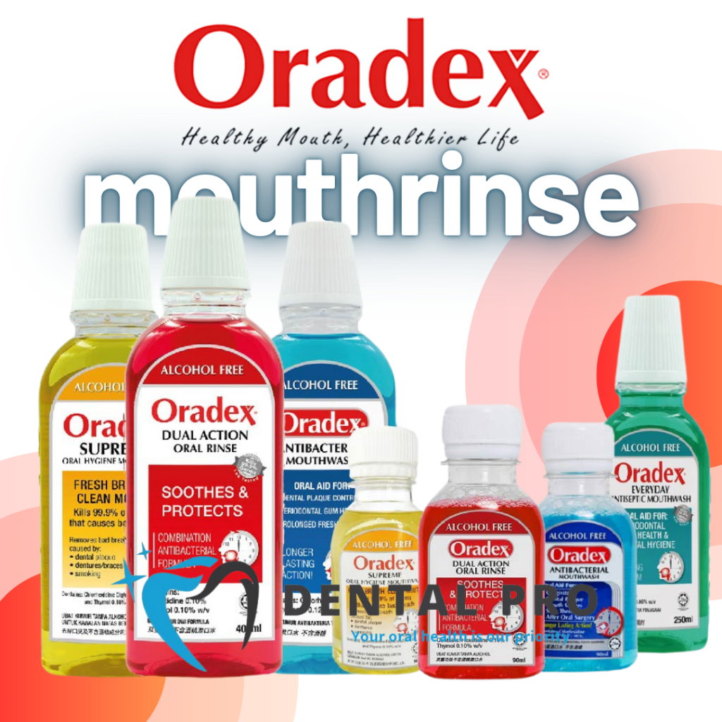 Oradex Chlorhexidine Antibacterial Mouthwash and Everyday Mouthwash for ...