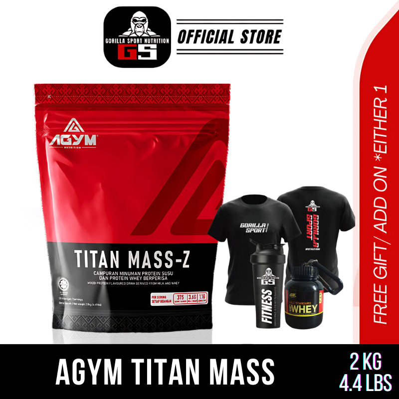 Agym Titan Mass-Z Protein Halal Mass Protein (2kg/4.4lbs) | Shopee ...