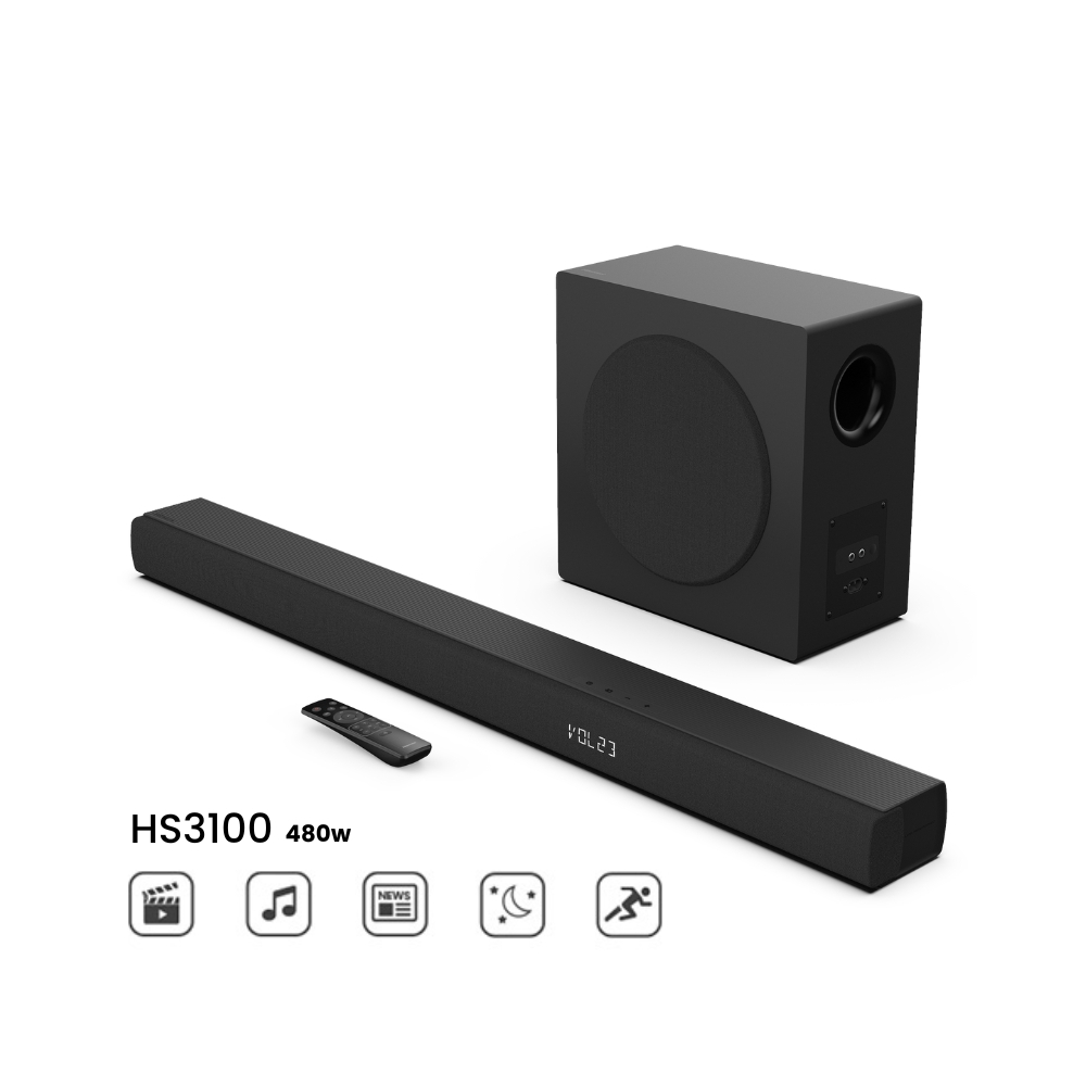 Hisense HS3100 Soundbar | 480W | Dolby Digital Plus | DTS Virtual:X ...