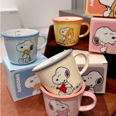 (Shipping from SG) NEW Cute Snoopy scale cup, milk cup, water cup ...