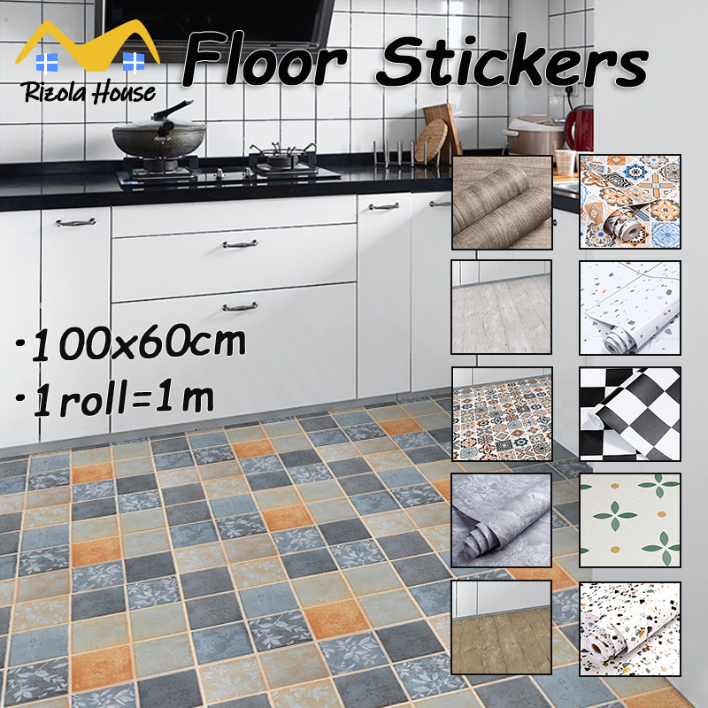 【SG】Floor Stickers Thickened Bathroom Kitchen Non-slip Floor Tile ...