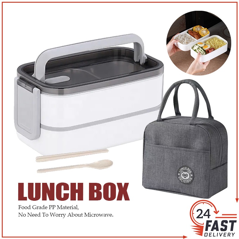 【SG STOCK 】Lunch Box Portable Bento Box Food Grade 1400ML Insulated ...