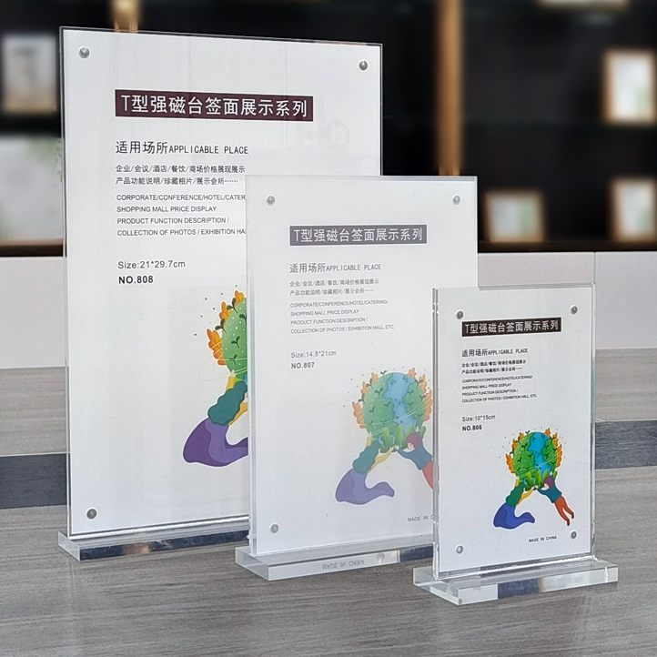 【SG local shipping】Acrylic table card A4 table card A5 stand pull-out ...