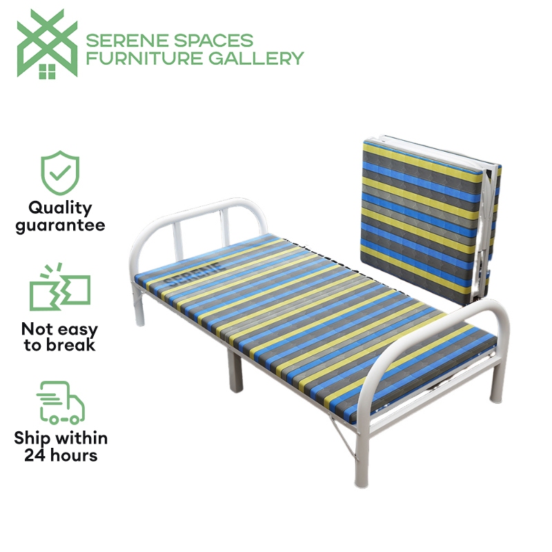 Foldable Bed For Bedroom Widened Adult Beds Metal Single Folding Bed ...