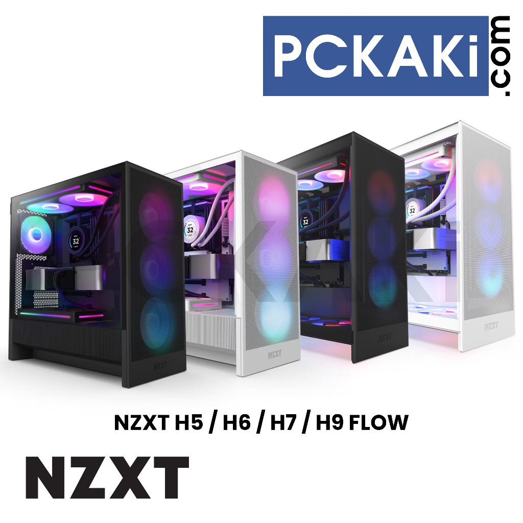 NZXT H3 / H5 / H6 / H7 / H9 FLOW RGB COMPACT MID TOWER DUAL CHAMBER ...